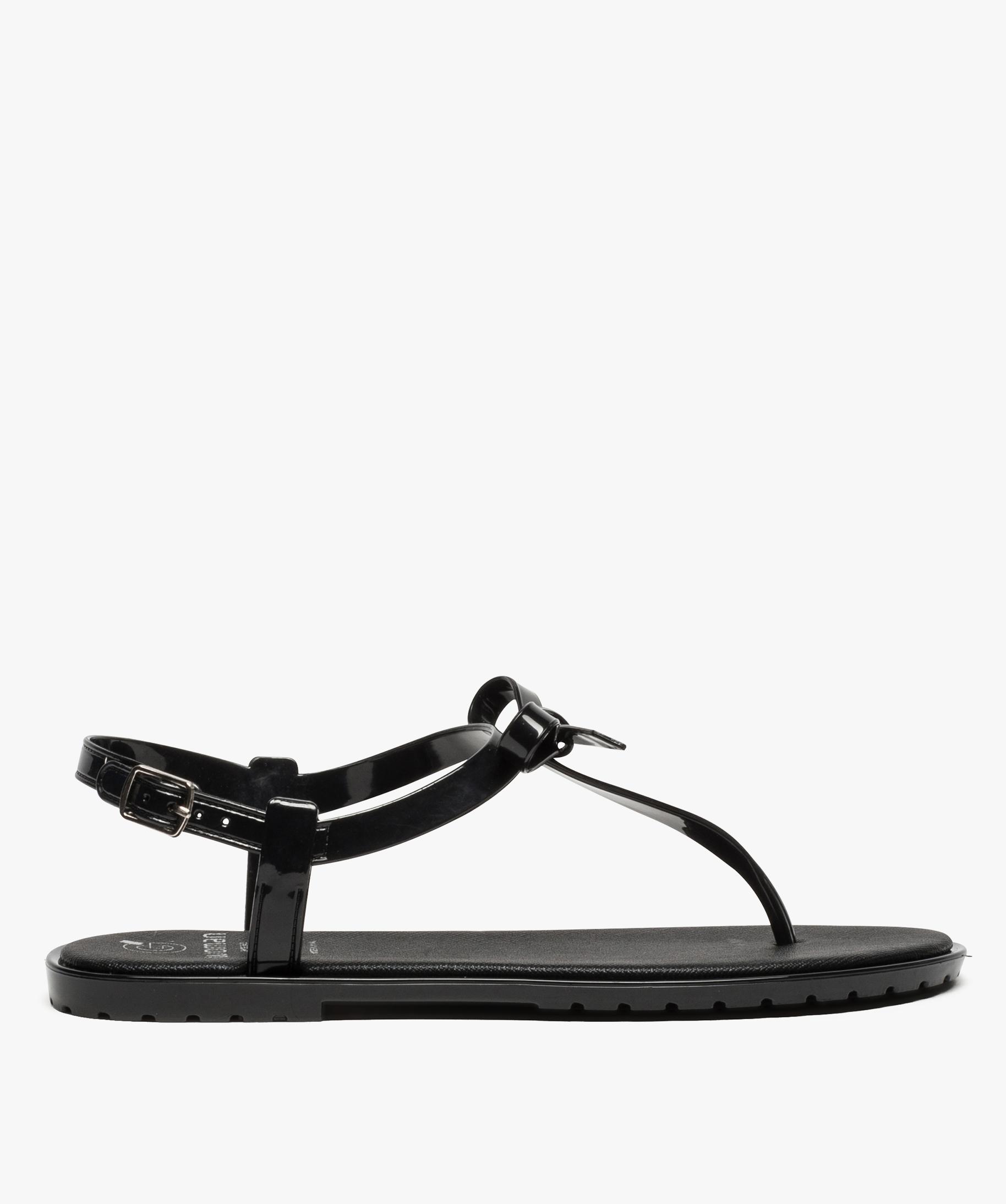 Sandales femme à entre-doigts avec nœud décoratif | GEMO