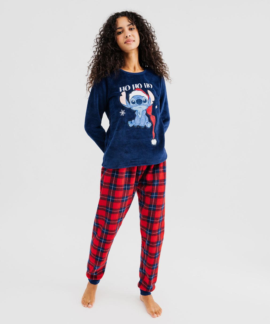 Pyjama de Noël chaud motif Stitch femme - Disney bleu | GEMO