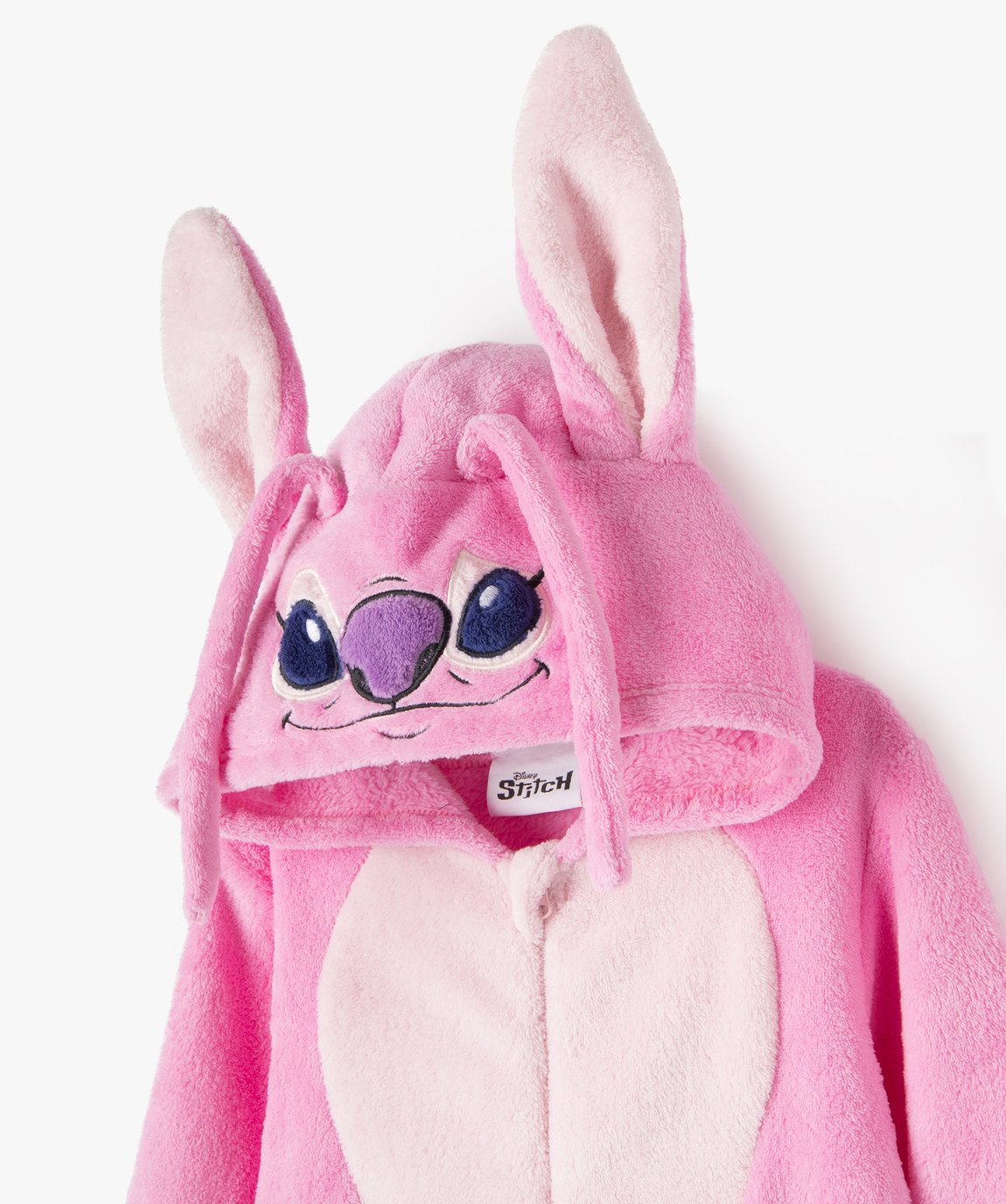 Combinaison pyjama Angel avec capuche fille - Disney Stitch rose | GEMO