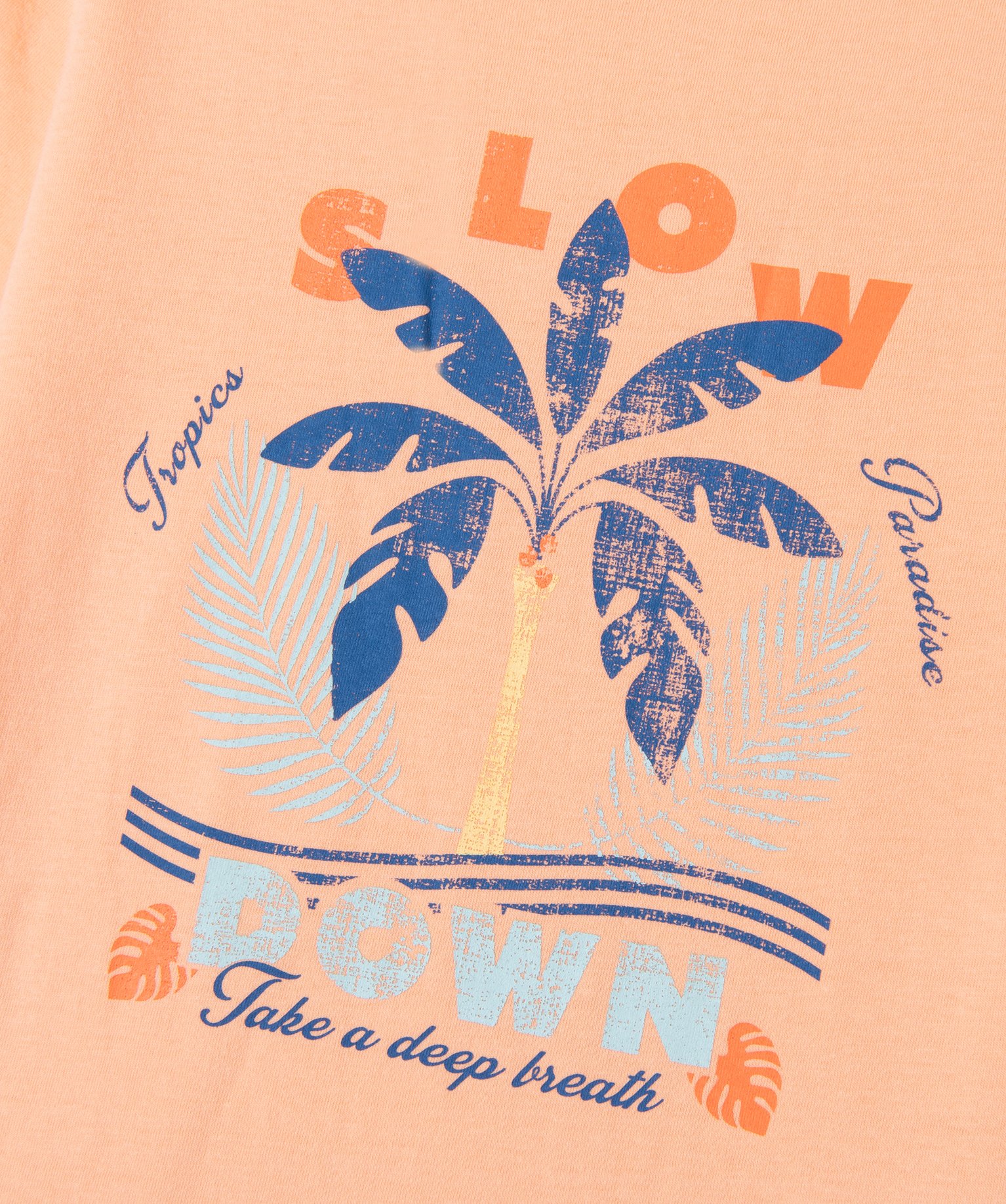 Tee-shirt à manches courtes avec motif été garçon orange | GEMO