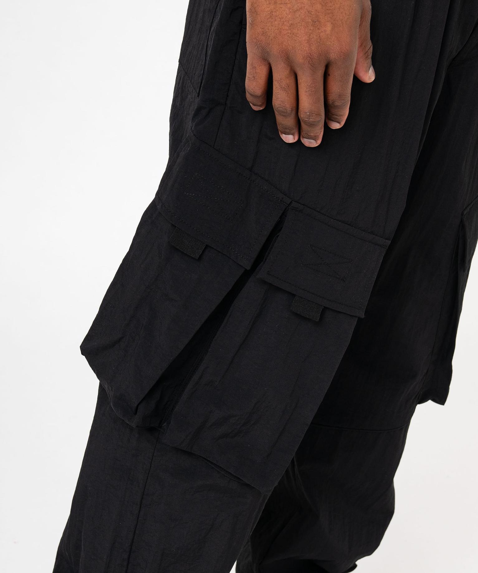 Pantalon large en toile de parachute homme noir | GEMO