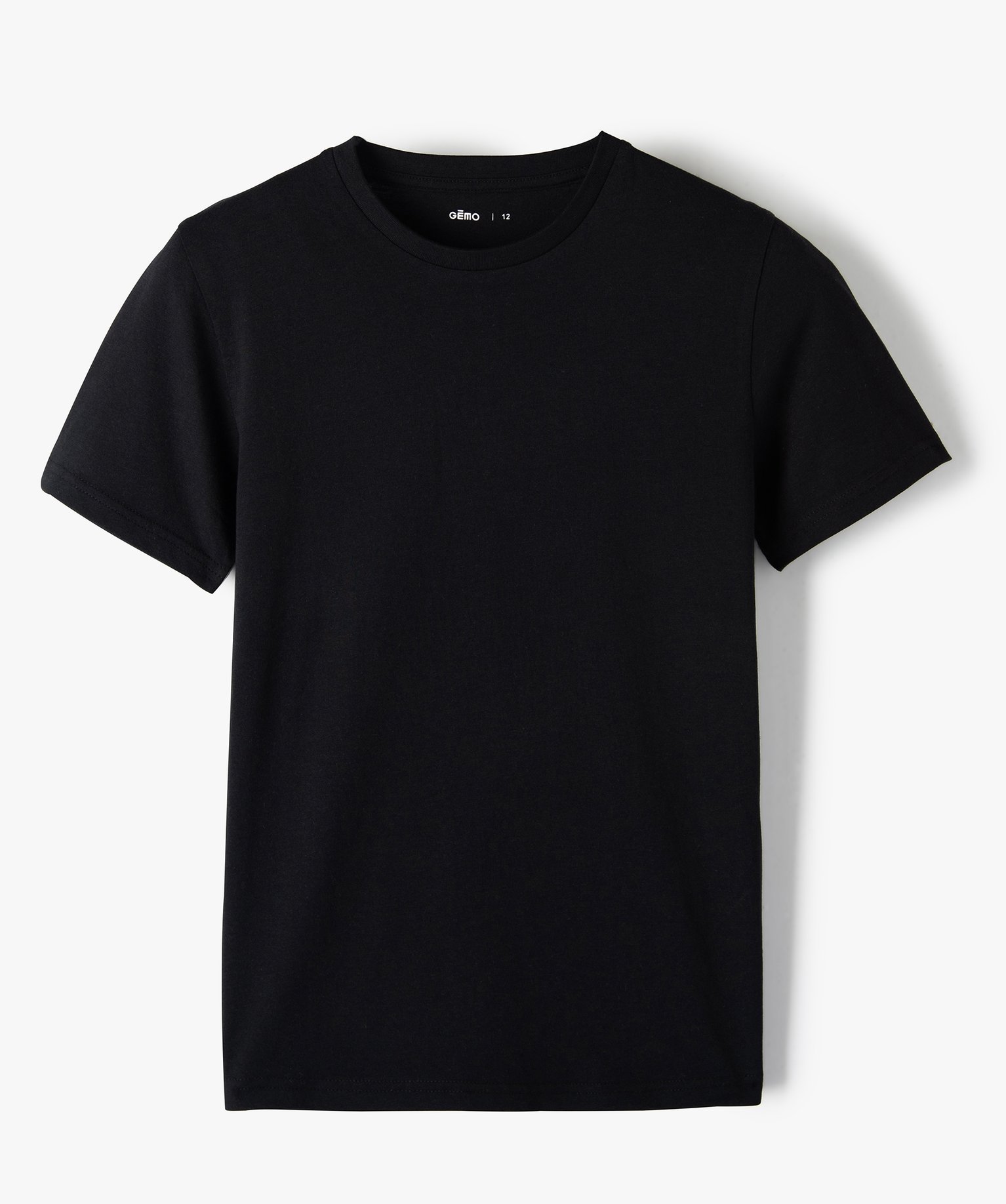 Tee-shirt à manches courtes uni garçon noir | GEMO