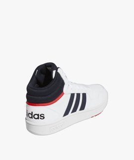 Baskets homme mid-cut Hoops à lacets - Adidas blanc chine | GEMO
