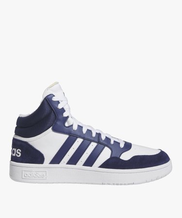 Baskets homme mid-cut Hoops à lacets - Adidas blanc | GEMO