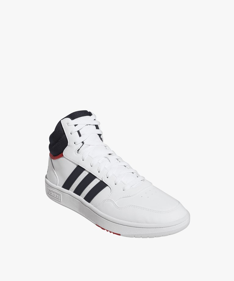 Baskets homme mid-cut Hoops à lacets - Adidas blanc chine | GEMO